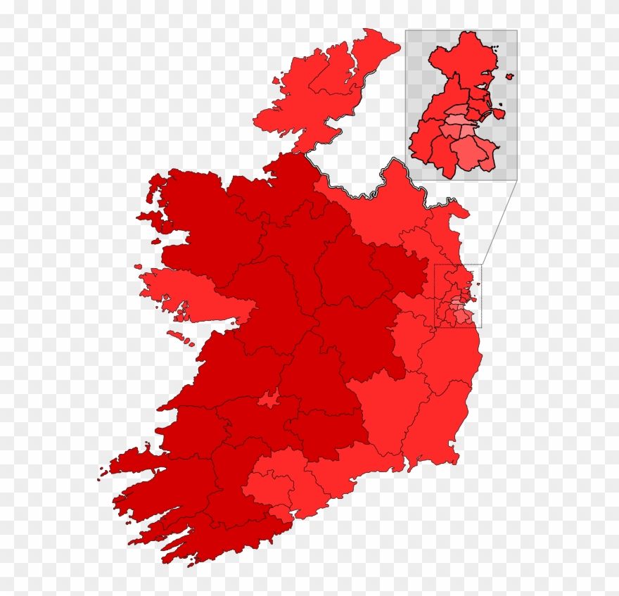 Download Irish Amendment 35 Gradient - 2016 Irish Election Map Clipart ...