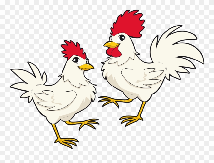Download Cute Cartoon Chicken - Two Animals Cartoon Png Clipart ...