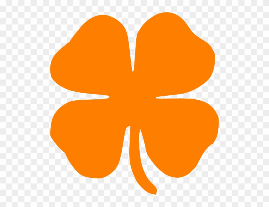 Orange 4 Leaf Clover Clipart (#858255) - PinClipart