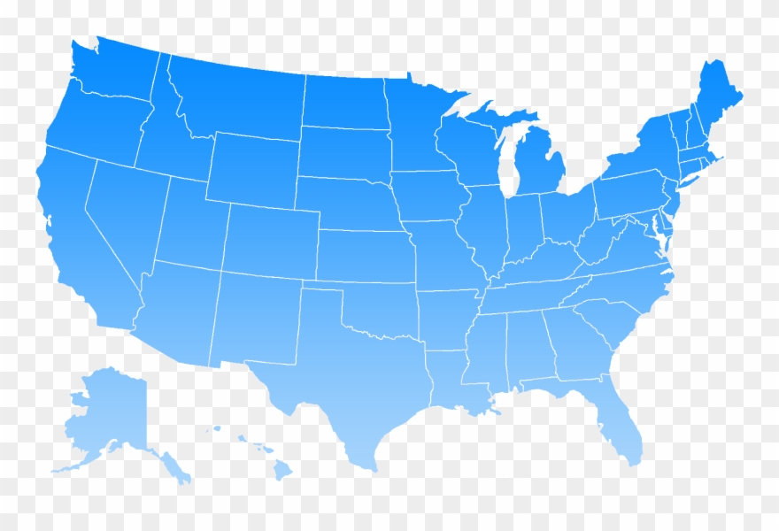 Download Blue Us Map Png Clipart (#859059) - PinClipart