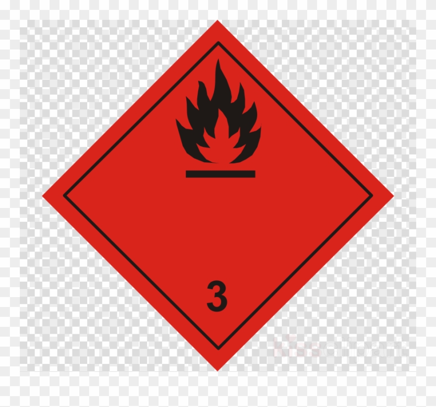 Download Tdg Class 3 Clipart Hazmat Class 3 Flammable - Diamond Icon ...