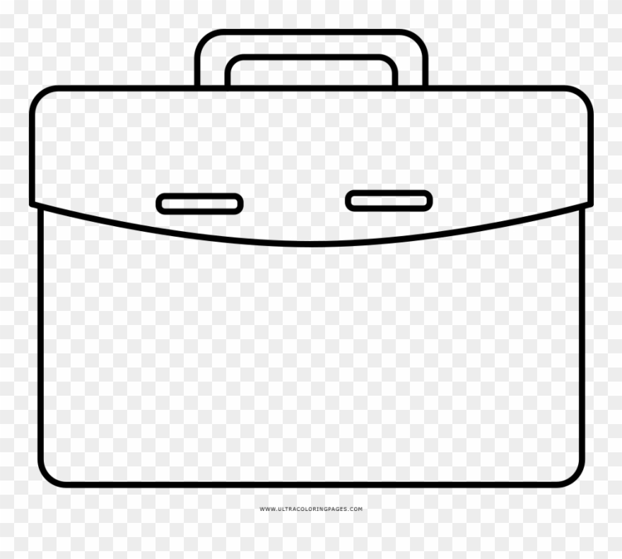 Briefcase Coloring Page Pages Daring Imposing Full - Line Art Clipart ...