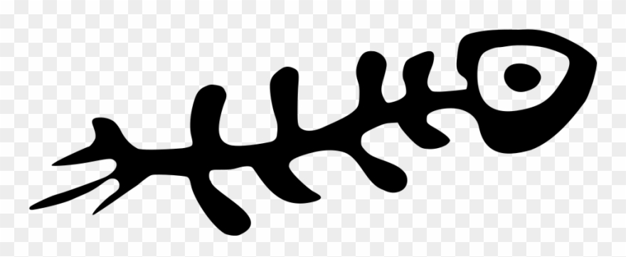 Stylized Fish Skeleton - Clip Art - Png Download (#894339) - PinClipart