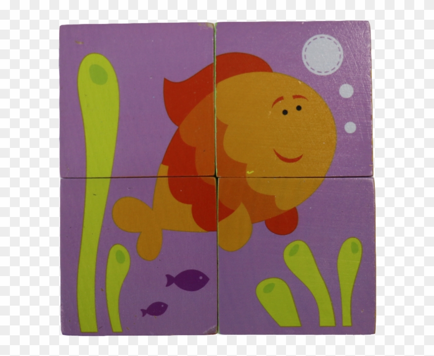 Sea Creatures Cube Puzzle - Child Art Clipart (#902318) - PinClipart