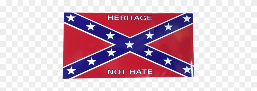 Download Confederate Flag Heritage Not Hate Sticker - Dixieland Clipart ...
