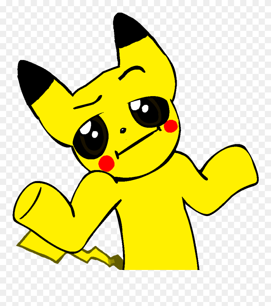 37kib, 872x936, Pikachu Shrug - Pikachu Shrug Clipart (#920251 ...