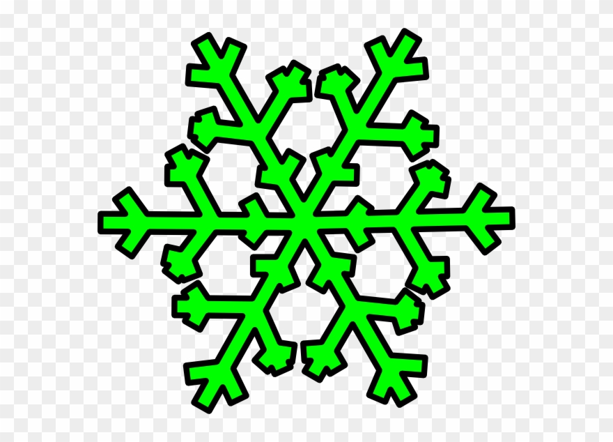 Green Snowflake Clip Art At Clker - Transparent Background Red ...