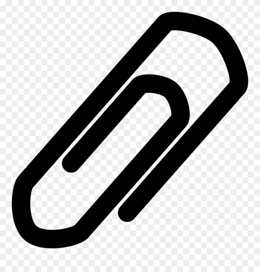 Paperclip Tilted - Trombone Noir - Png Download (#958067) - PinClipart