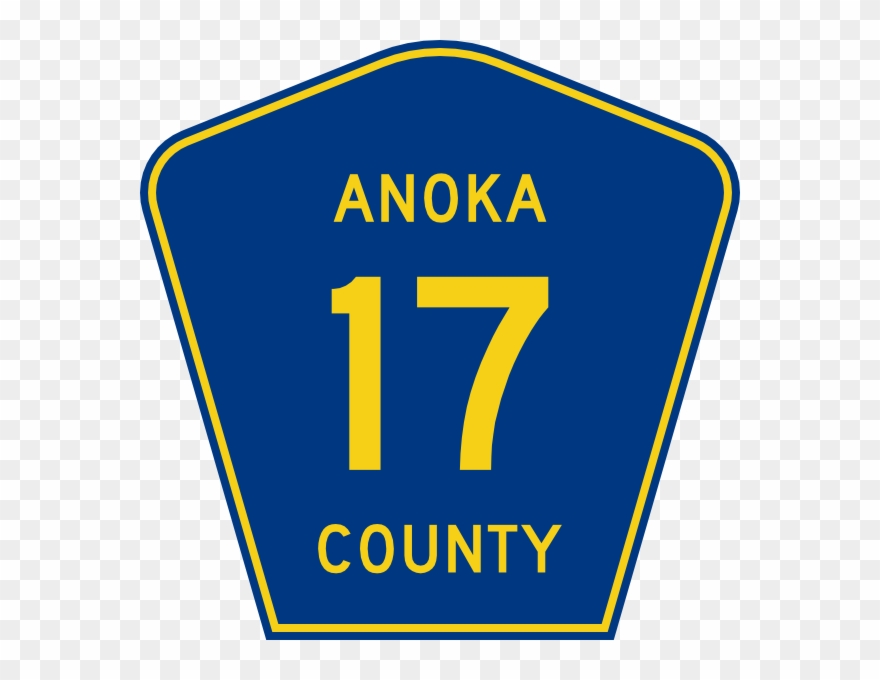 Download Free Vector Anoka County Route Clip Art - County Road Sign ...