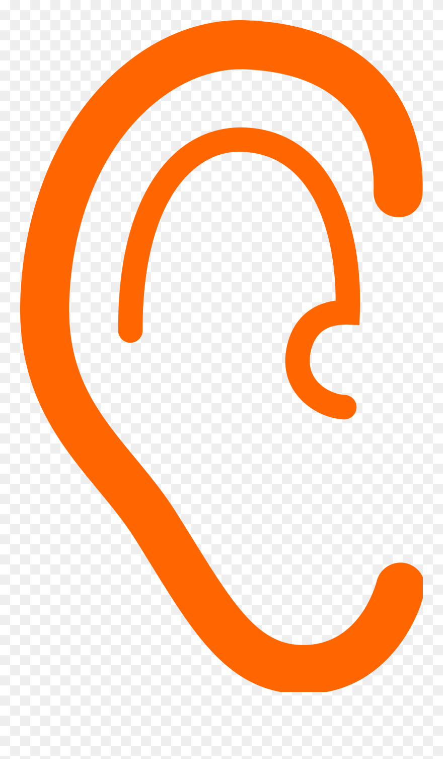 Ear Noun 42647 Cc Orange - Orange Ear Clipart - Png Download (#987296 ...